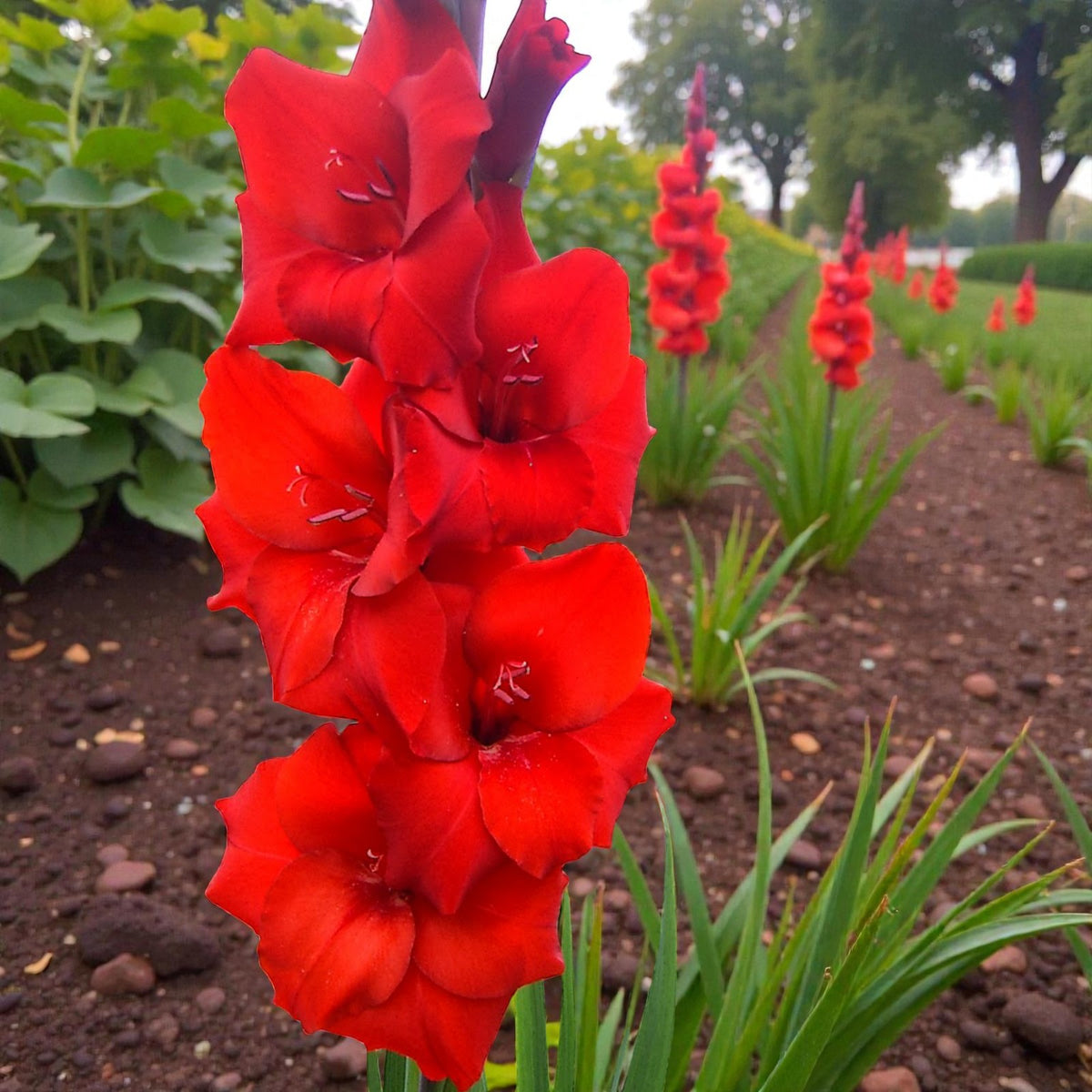Gladiolus Advance Bulbs | Bold Red Summer Blooms